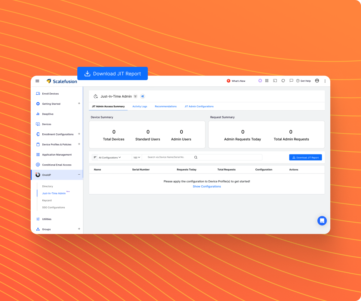Just-in-Time Access for Admins | Scalefusion OneIdP