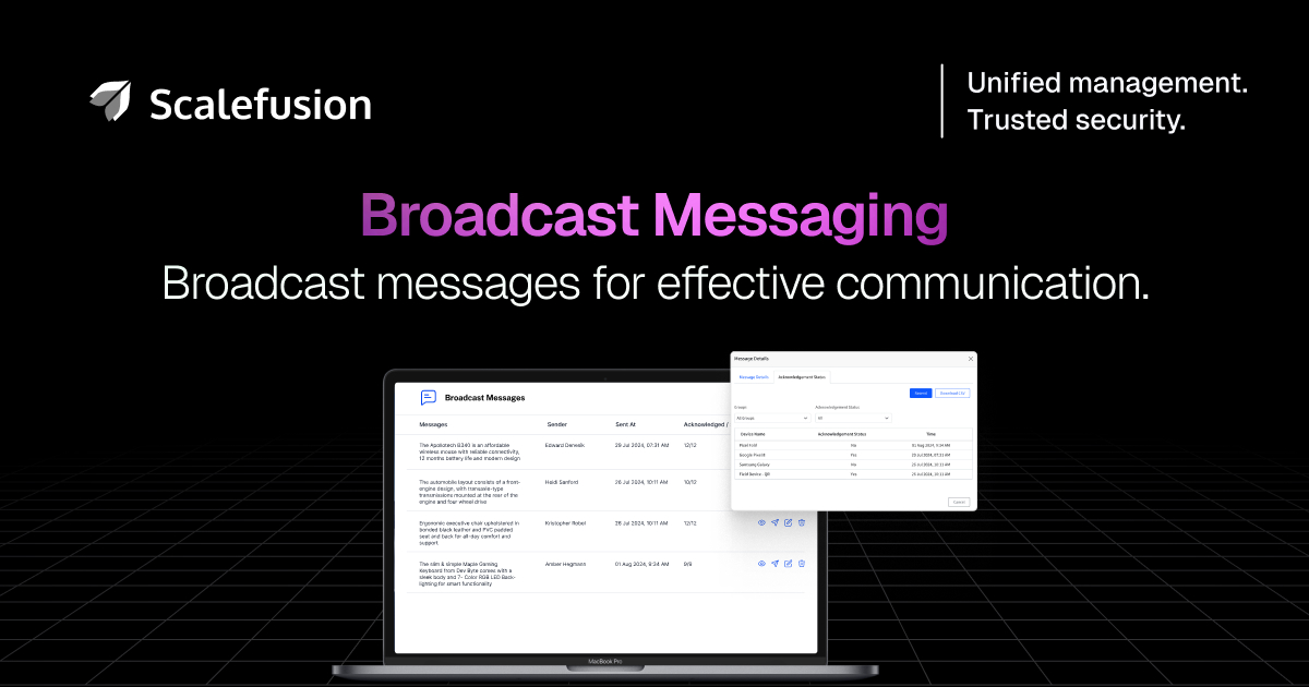 Broadcast Messages for Teamwide Communication