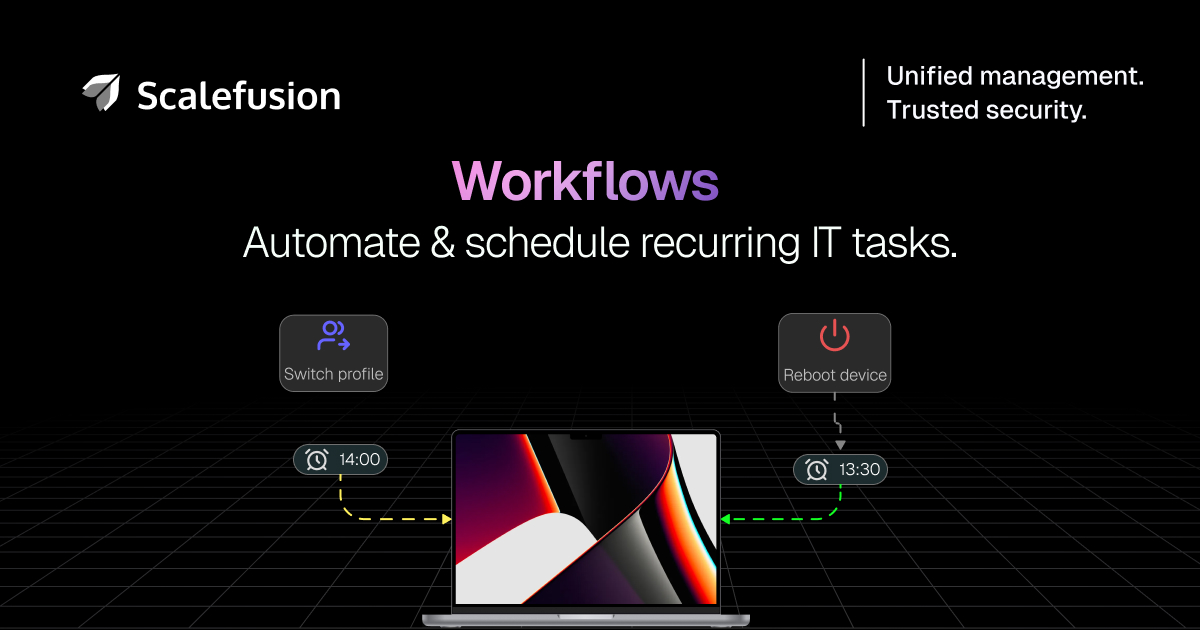 Scalefusion Workflows - Scheduling Jobs & Actions