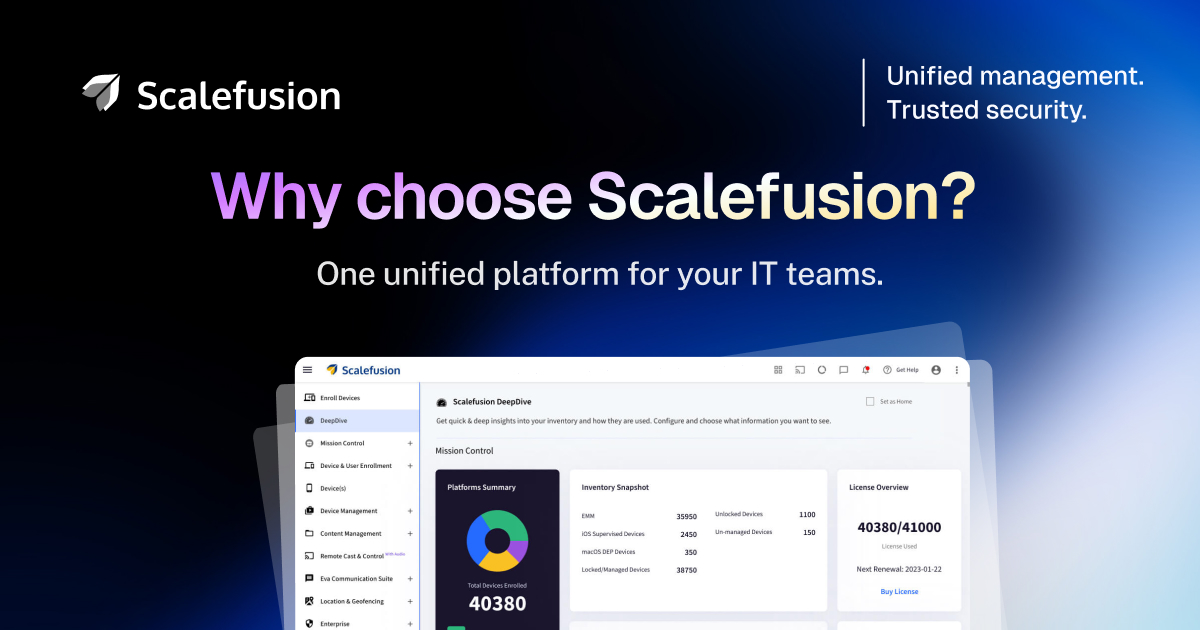 Why Scalefusion? Because Managing Devices Should Be Simple